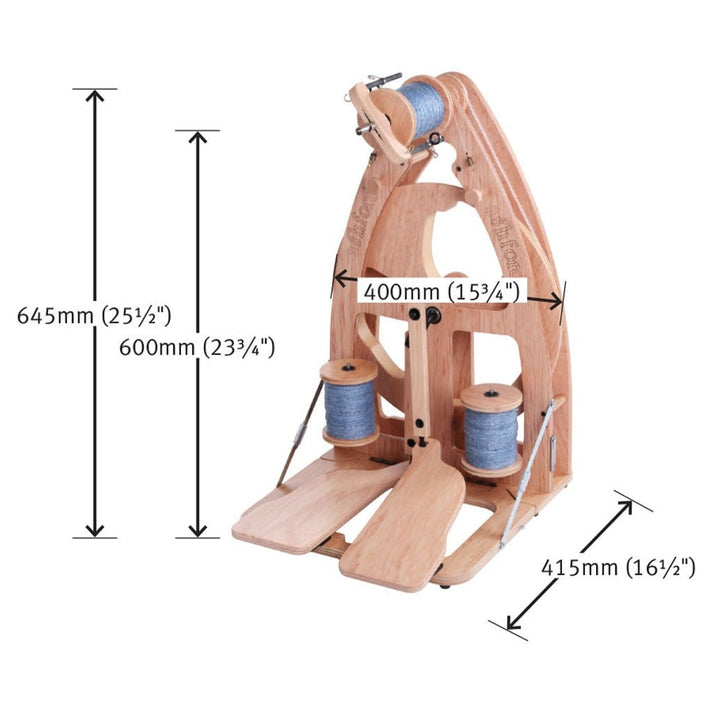Ashford Joy 2 Spinning Wheel - Single & Double Treadle