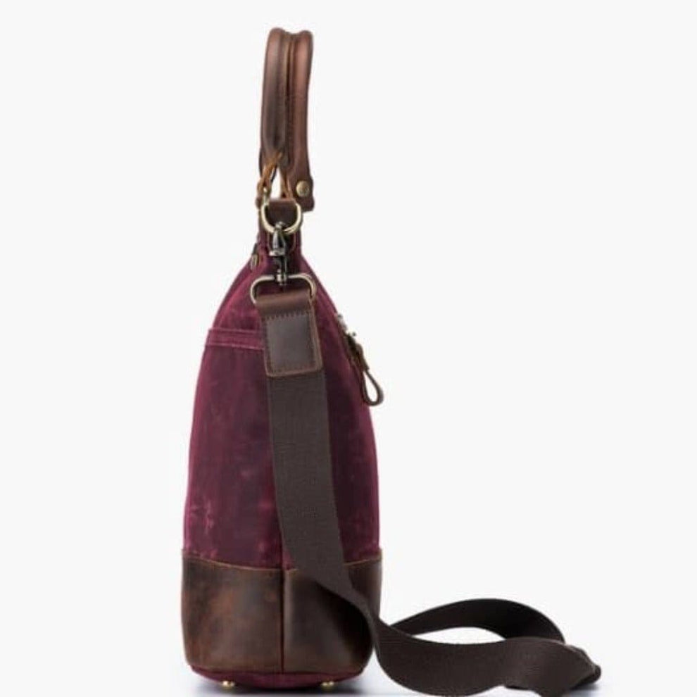 Tote Bag - Della Q Makers Canvas with Leather Exterior